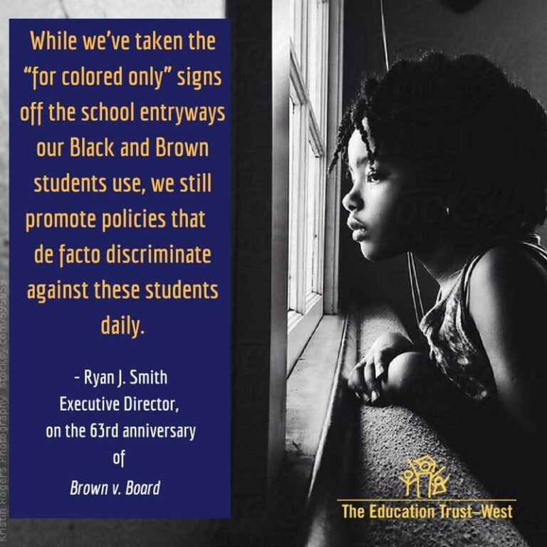 Reflecting on the 63rd Anniversary of the Brown v. Board Decision - EdTrust